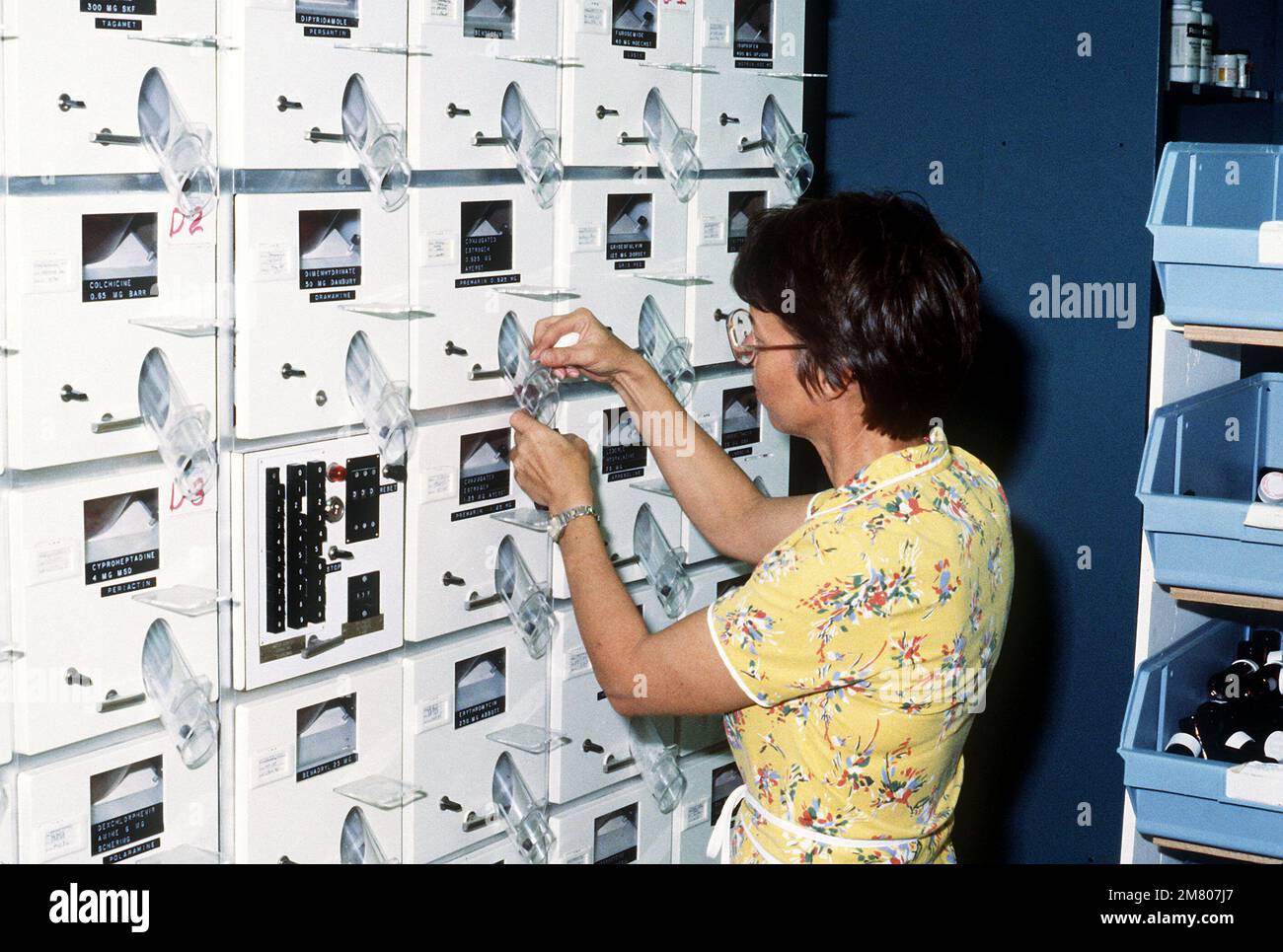 A pharmacist dispenses drugs from a machine in the Pharmacy at Gorgas ...