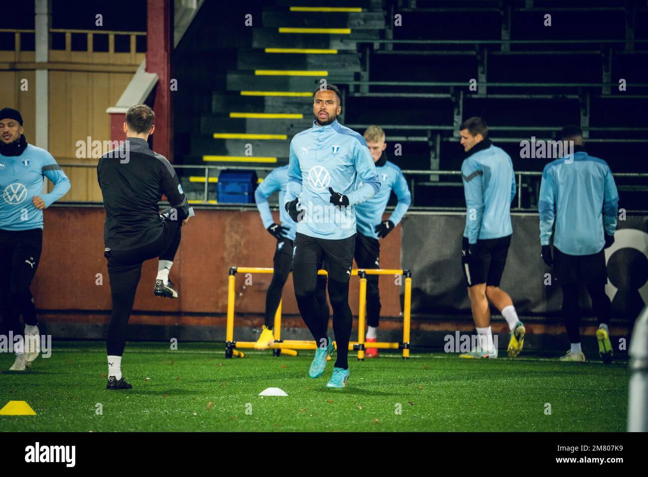 Malmoe, Sweden. 09th, January 2023. Isaac Kiese Thelin of Malmö FF seen ...