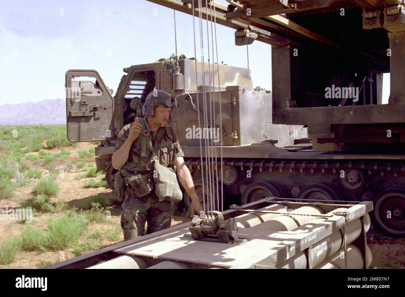 A member of the 3rd Bn., 6th Field Arty., 1ST Infantry Div., prepares a ...