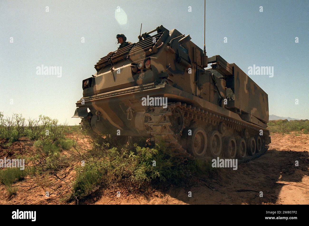 A Self-Propelled Loader Launcher (SPLL) is driven into firing position ...