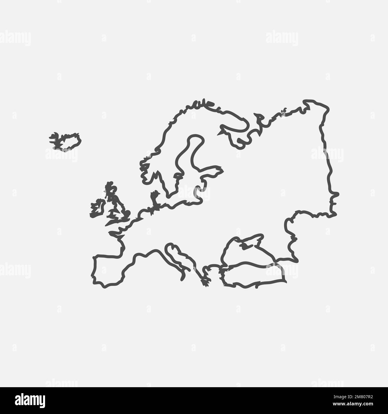 Europe map isolated on white background. Vector illustration. Eps 10 ...