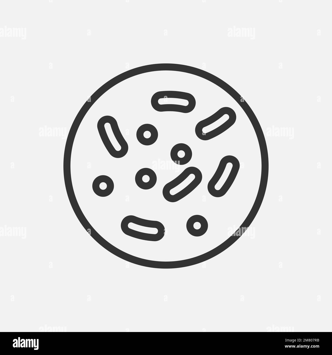 Microbe, bacterium icon isolated on white background. Vector ...