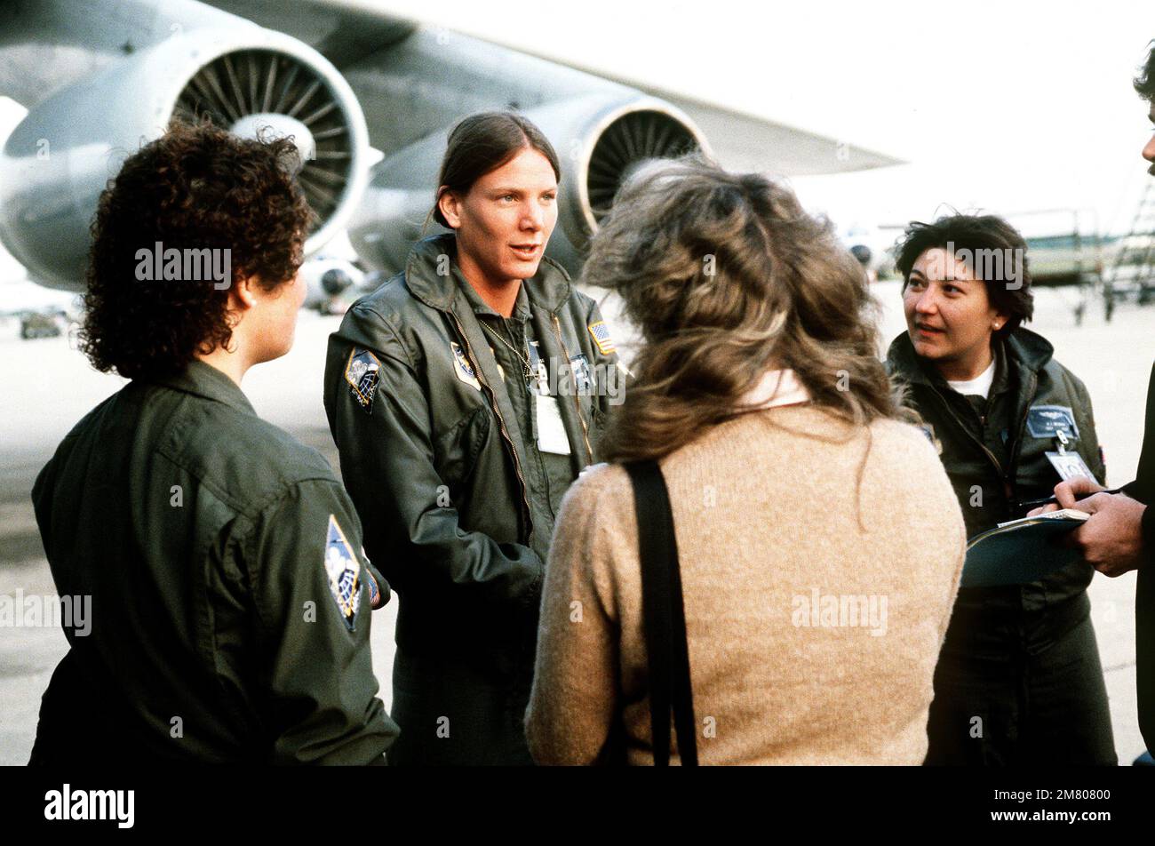 TECH. SGT. Donna Wertz, center, and other members of the first Air ...