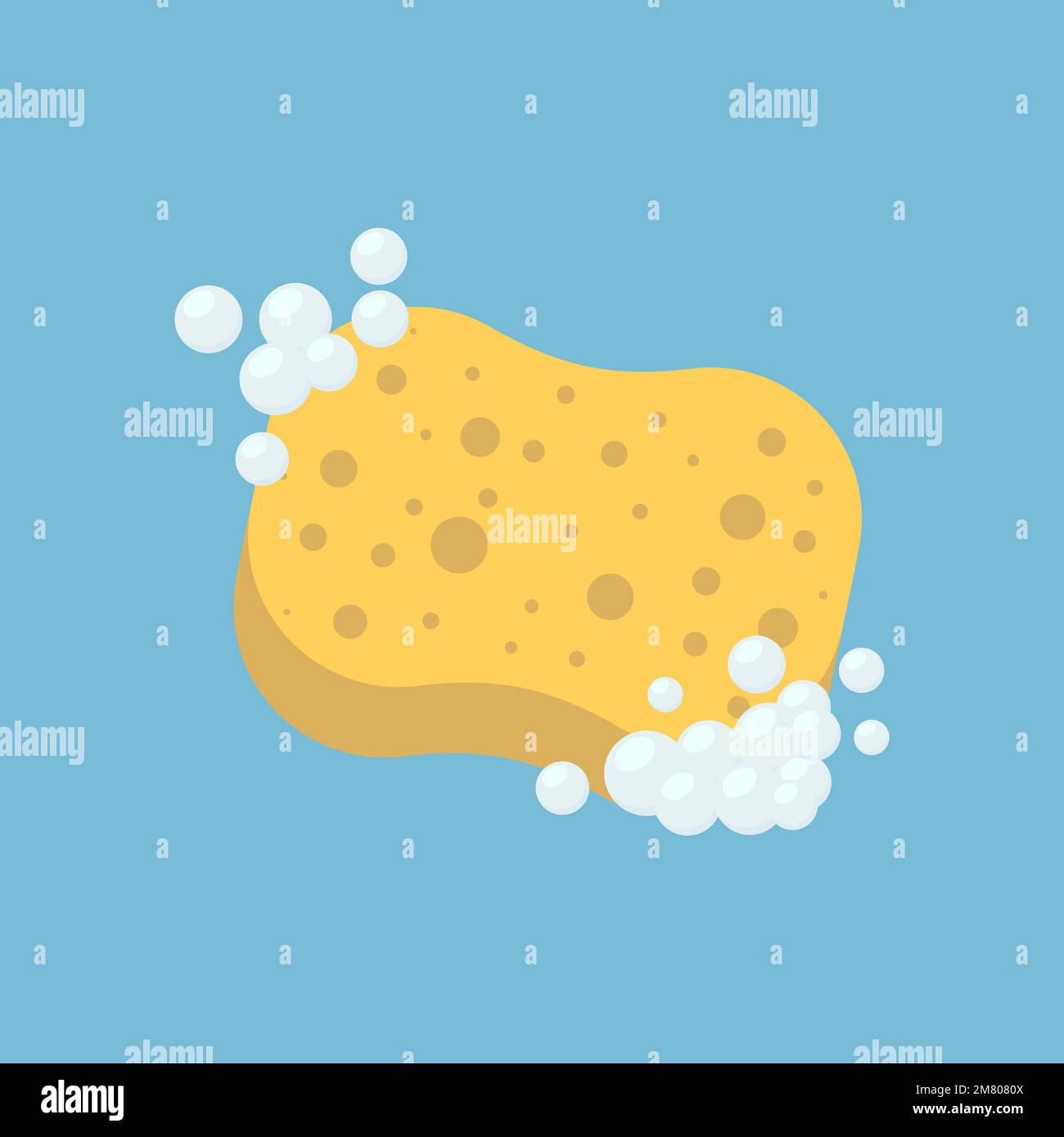 Sponge with bubbles icon isolated on white background. Vector ...