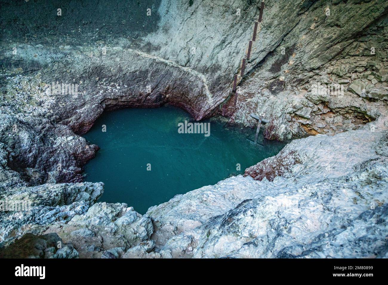 KARSTIC SPRING EMERGING FROM THE CAVES FEEDING THE SORGUE RIVER, THE ...
