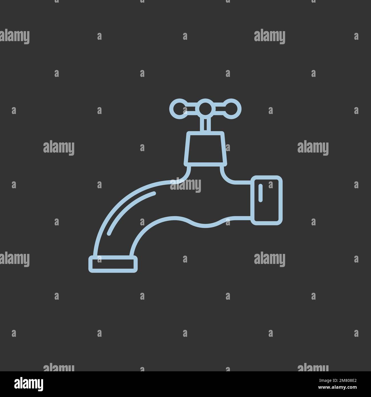 Water tap isolated on white background. Vector illustration. Eps 10 ...