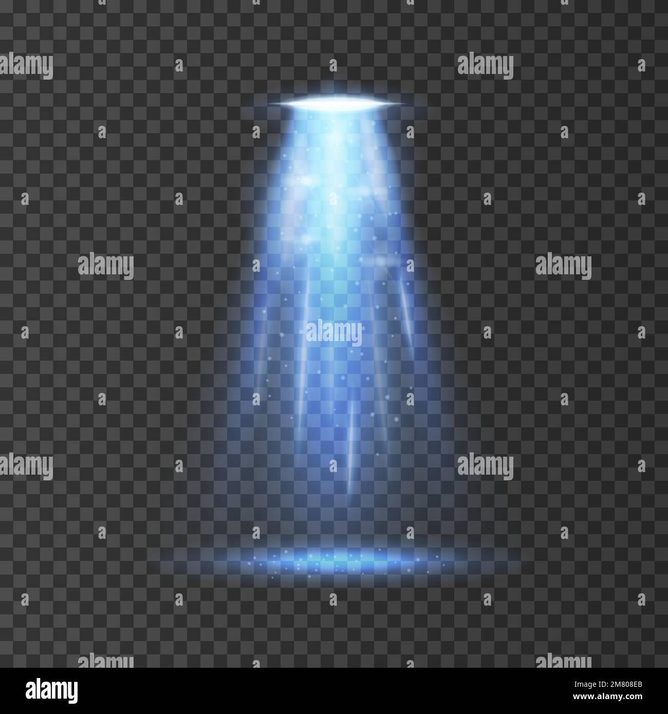UFO light beam isolated on white background. Vector illustration. Eps ...