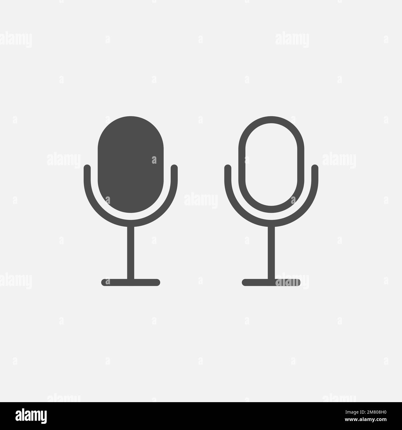 Microphone icon isolated on white background. Vector illustration. Eps ...
