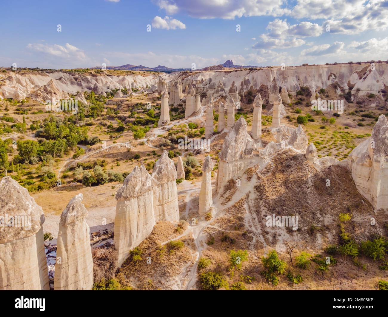 Unique geological formations in Love Valley in Cappadocia, popular ...