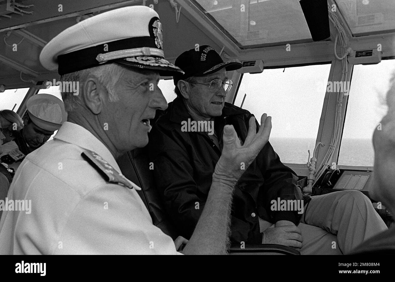 Vice President George Bush and VADM Crawford Easterling visit the ...