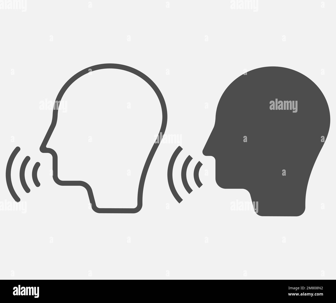 Man speaking icon isolated on white background. Vector illustration ...