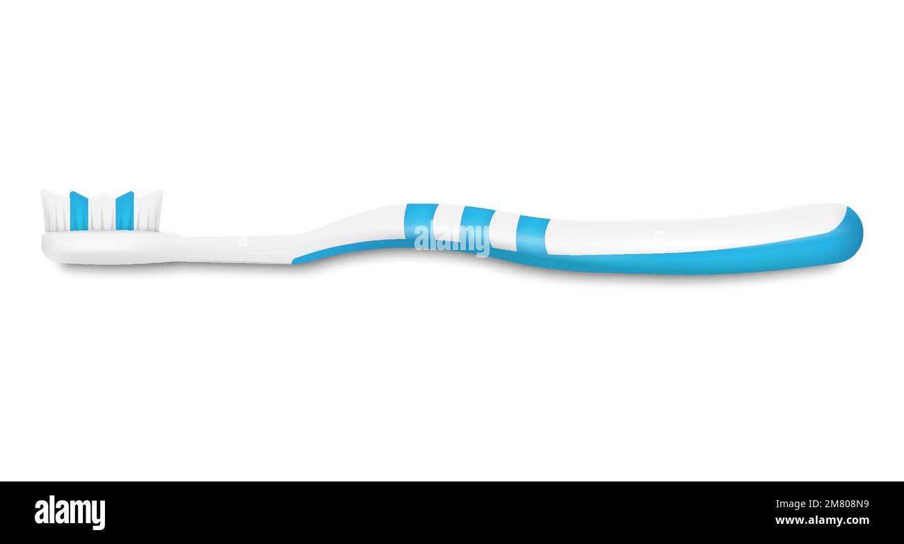 Realistic toothbrush isolated on white background. Vector illustration ...