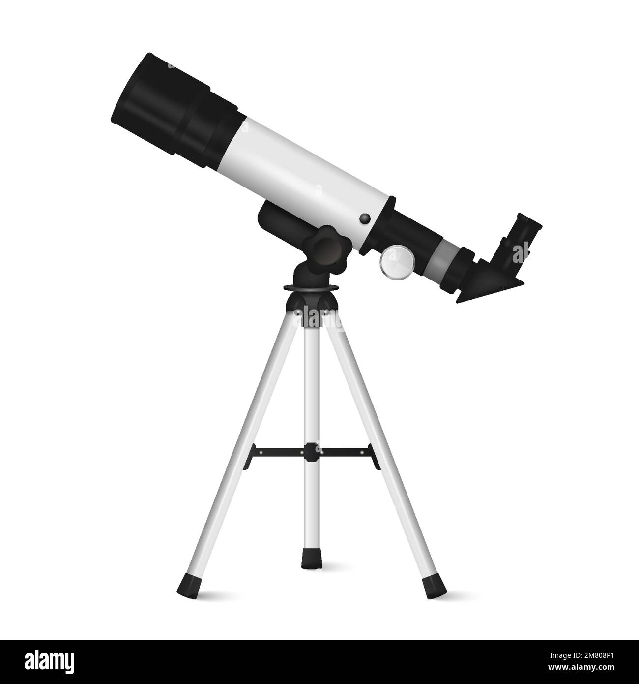 Realistic telescope isolated on white background. Vector illustration ...