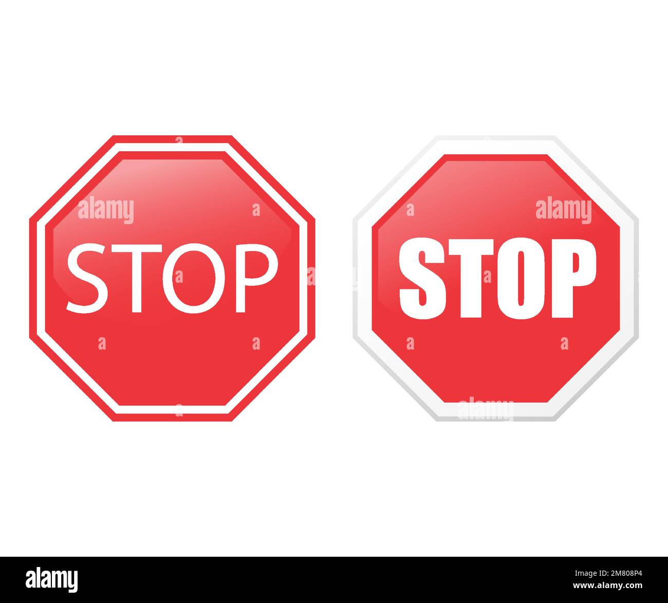 Stop sign isolated on white background. Vector illustration. Eps 10 ...