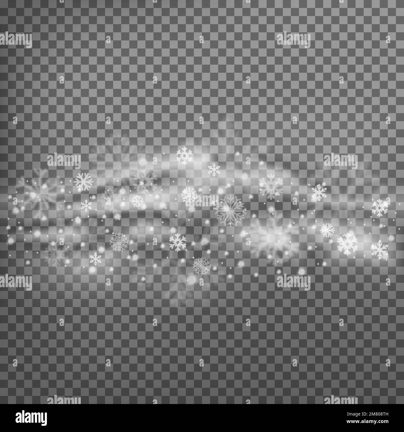 Snow and wind isolated on transparent background. Vector illustration ...