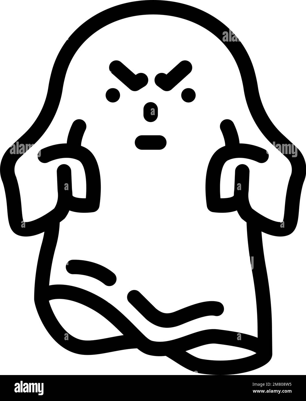 phantom ghost line icon vector illustration Stock Vector Image & Art ...