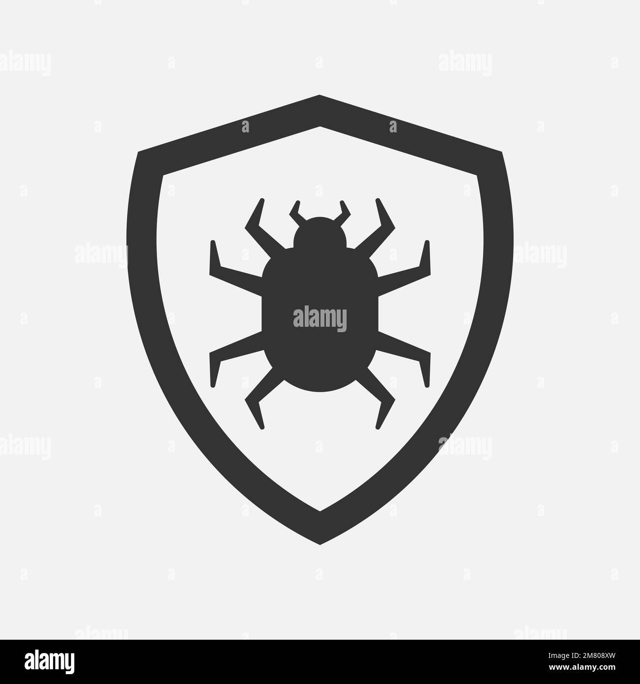 Virus hazard icon isolated on white background. Vector illustration ...
