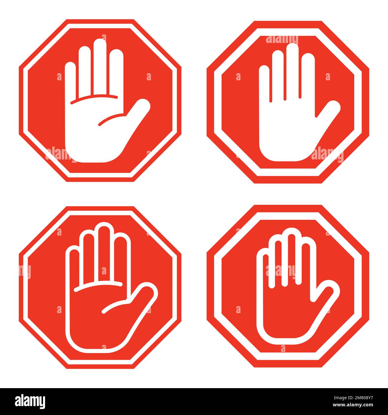 Stop sign. Stop icon isolated on white background. Vector illustration ...