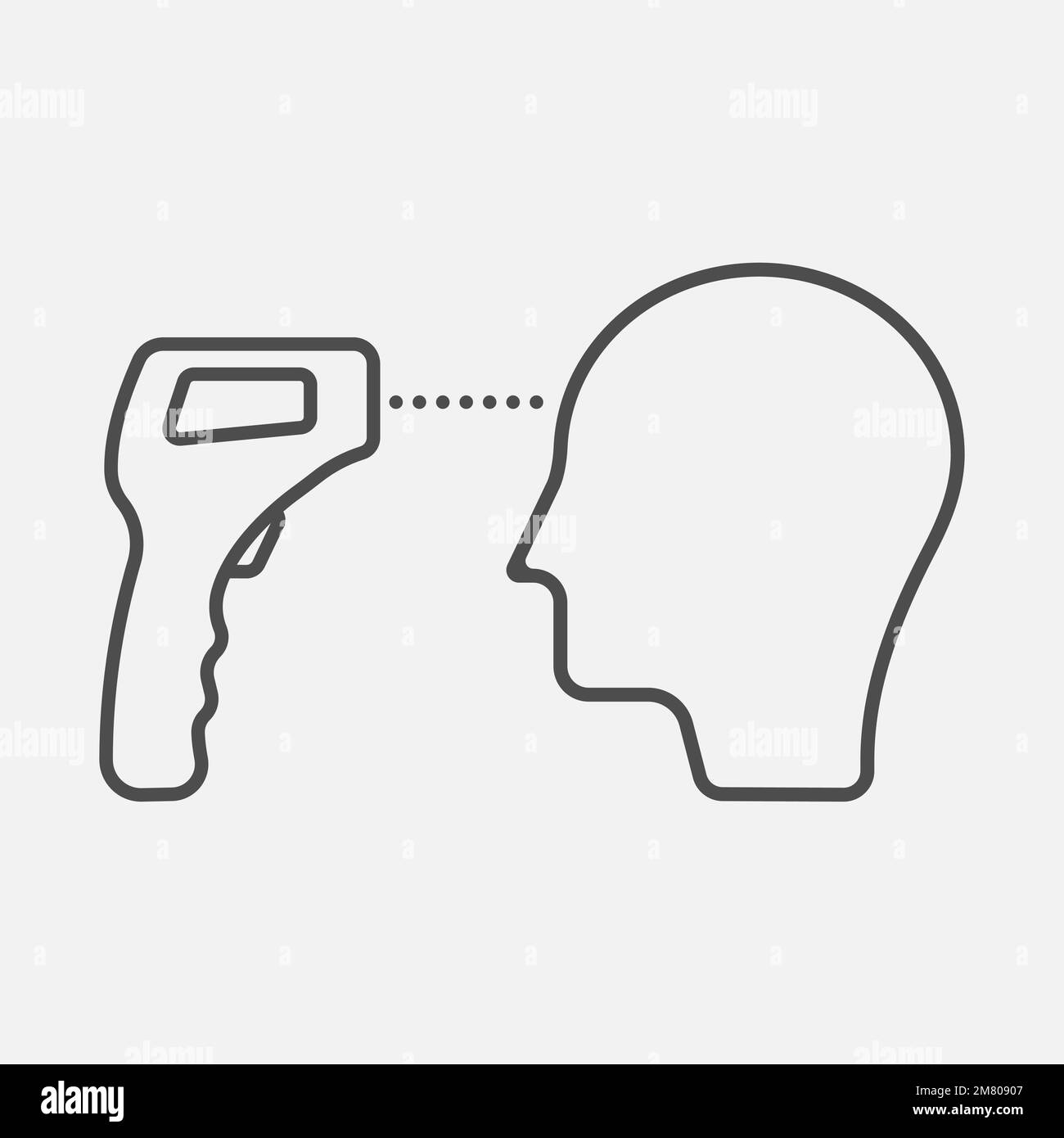 Check human body temperature thin line icon isolated on white ...