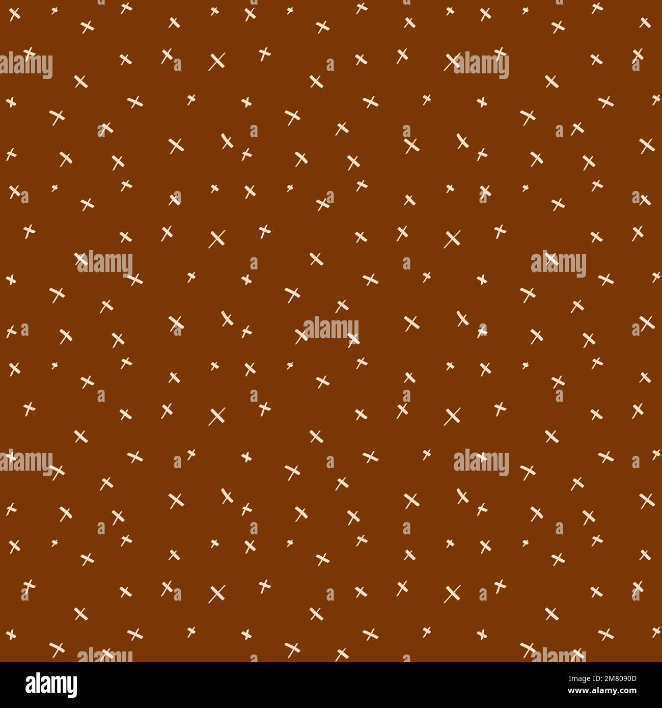 cute, light crosses on a brown background Stock Vector Image & Art - Alamy