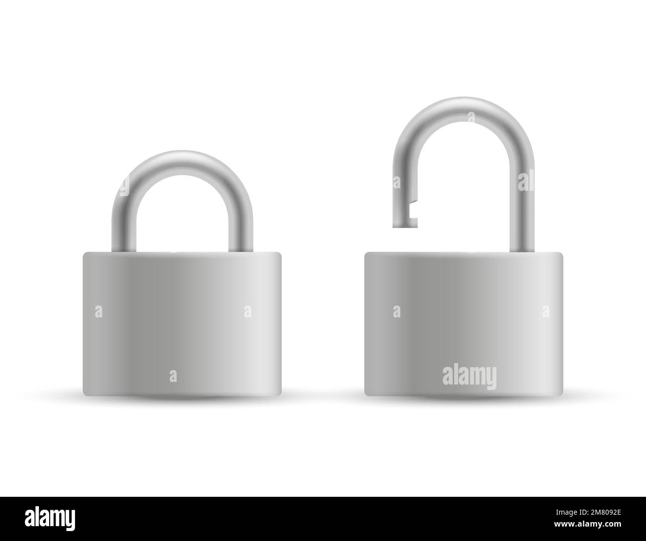Set of realistic Padlocks isolated on white background. Vector ...