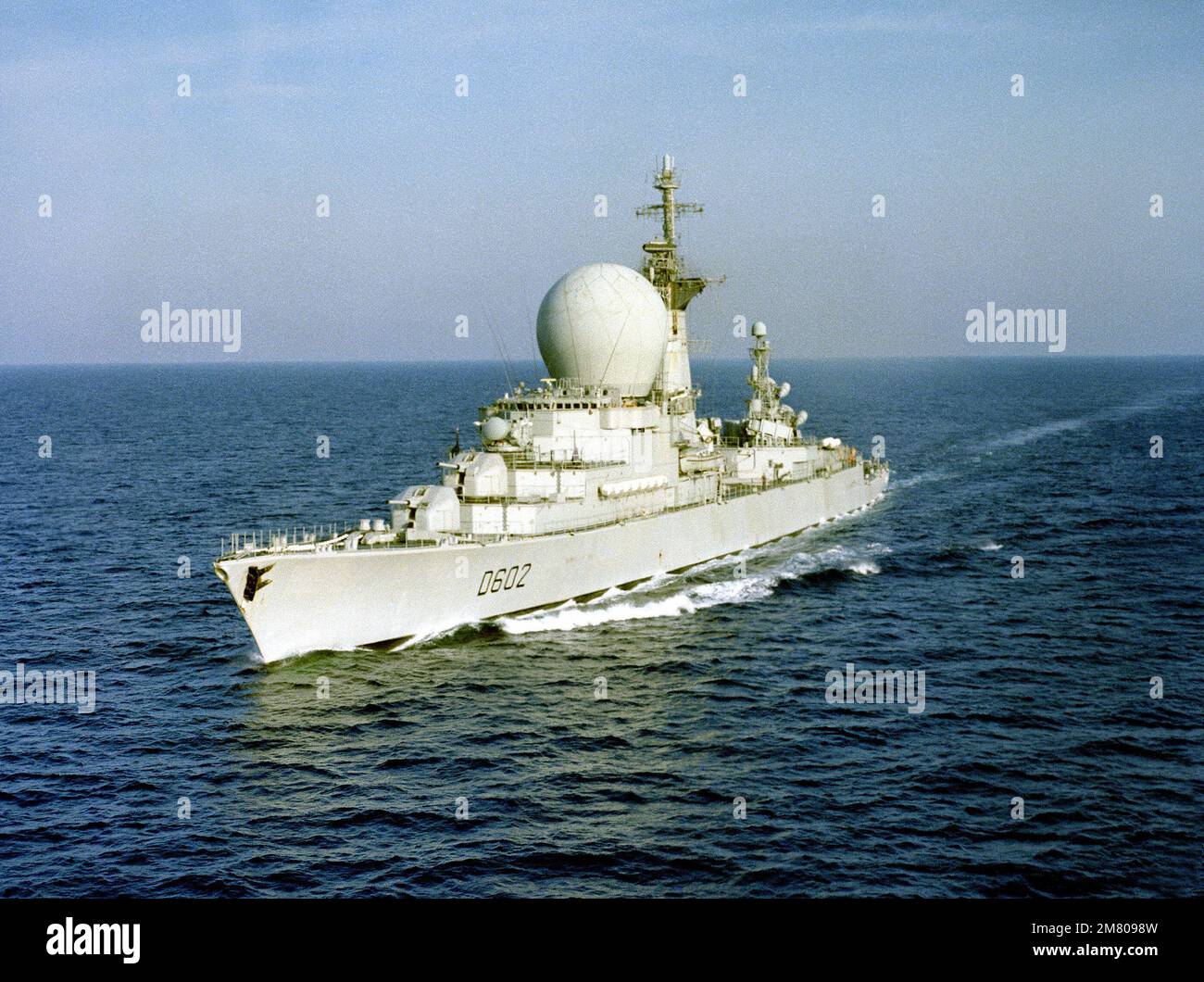 A port bow view of the French Suffren class destroyer SUFFREN (D-602 ...