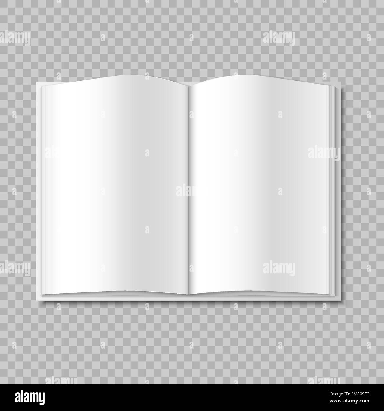 Mockup Blank Open Magazine, Book, Booklet, Brochure, Cover Vector ...