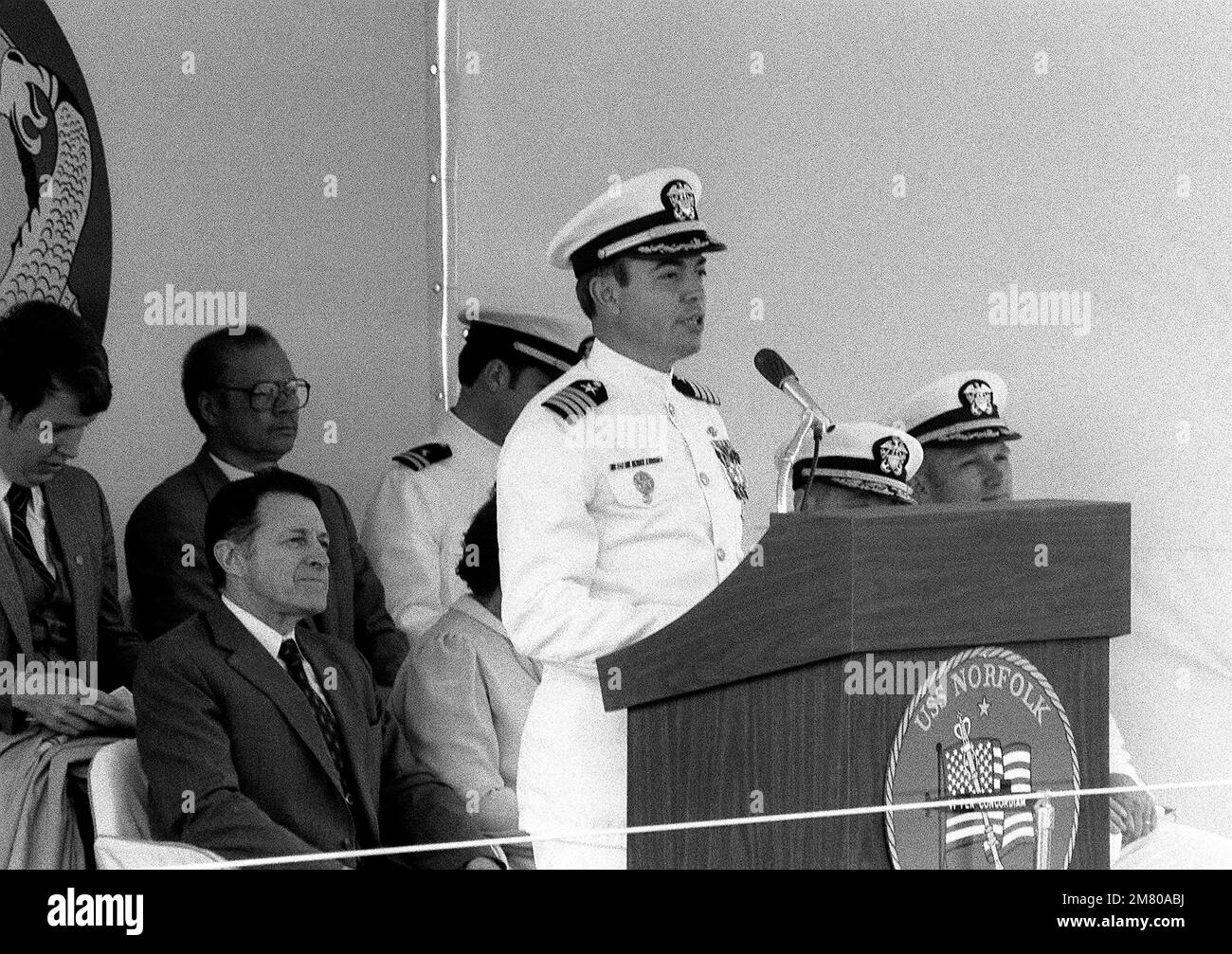 CAPT Kenneth R. Karr, commanding officer of the commissioning ceremony ...