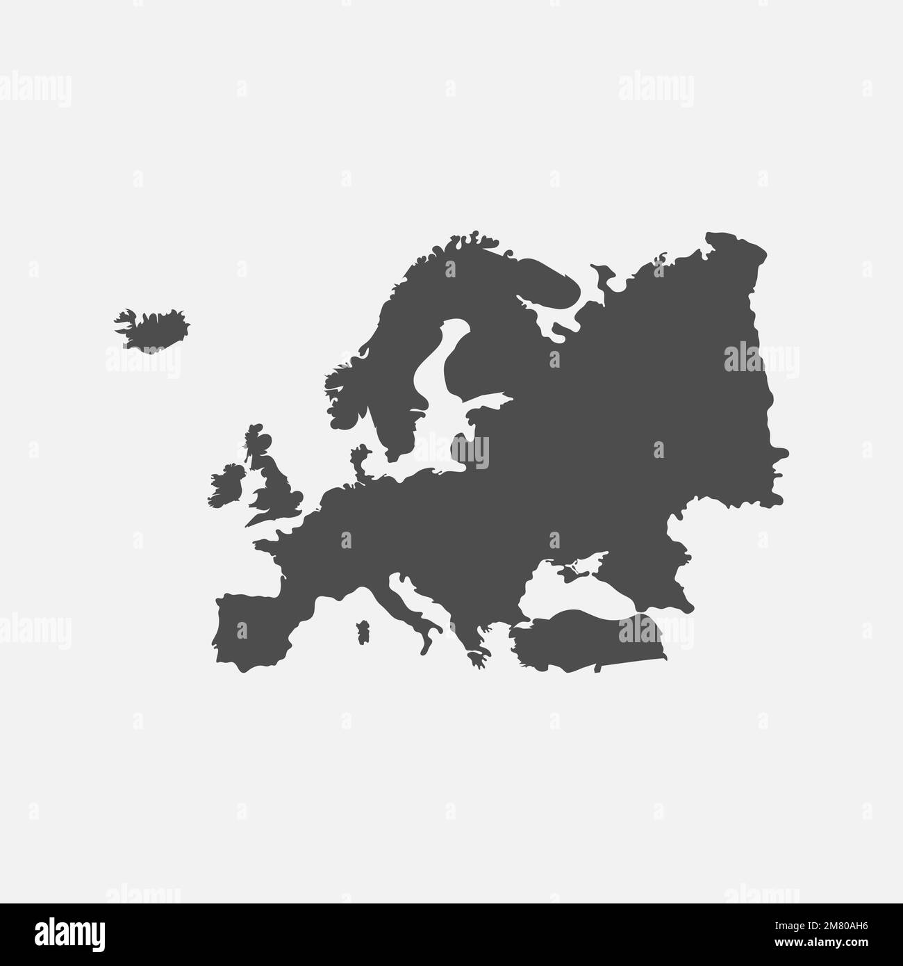 Europe map isolated on white background. Vector illustration. Eps 10 ...