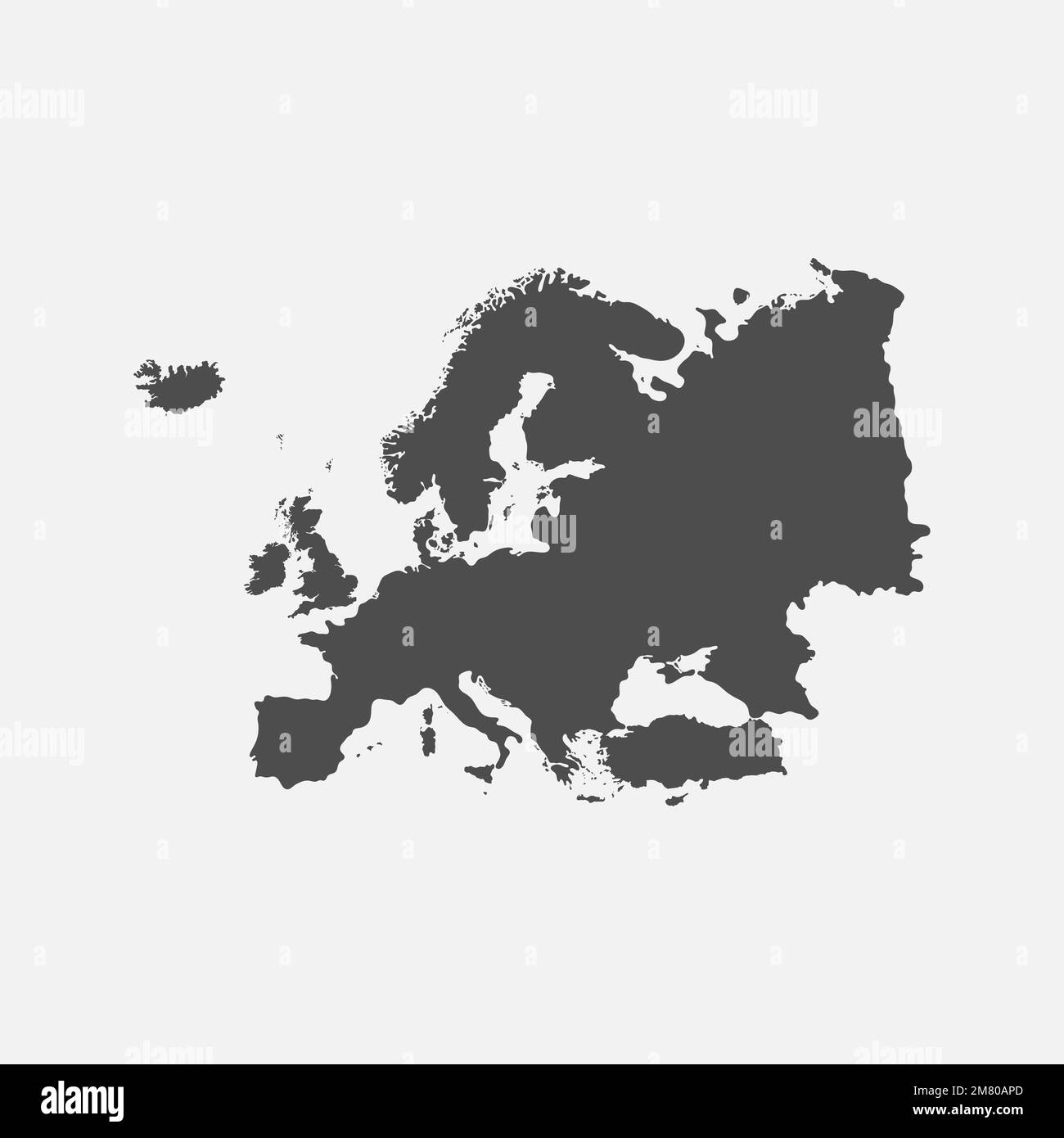 Europe map isolated on white background. Vector illustration. Eps 10 ...