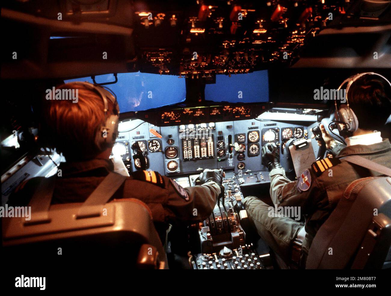 The pilot and co-pilot of an E-3A AWACS (Airborne Warning and Control ...