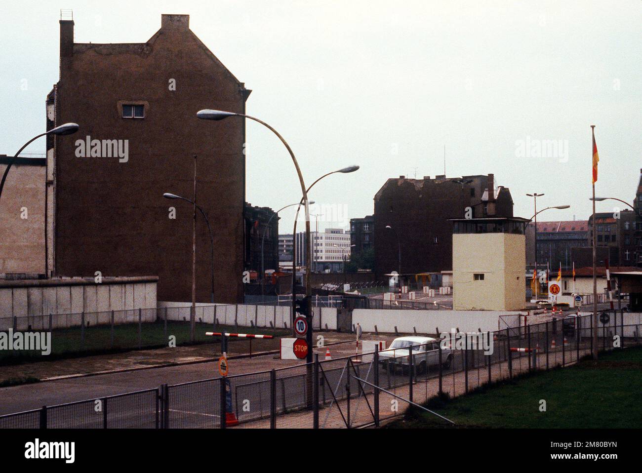 A view of Checkpoint Charlie, the border crossing for diplomats and ...