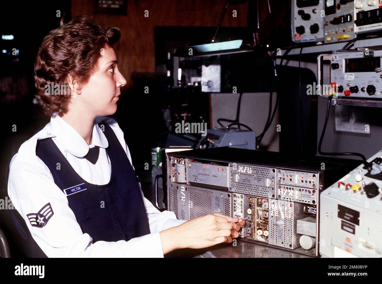 Sergeant Terry Hilton, 316th Field Maintenance Squadron radio shop ...