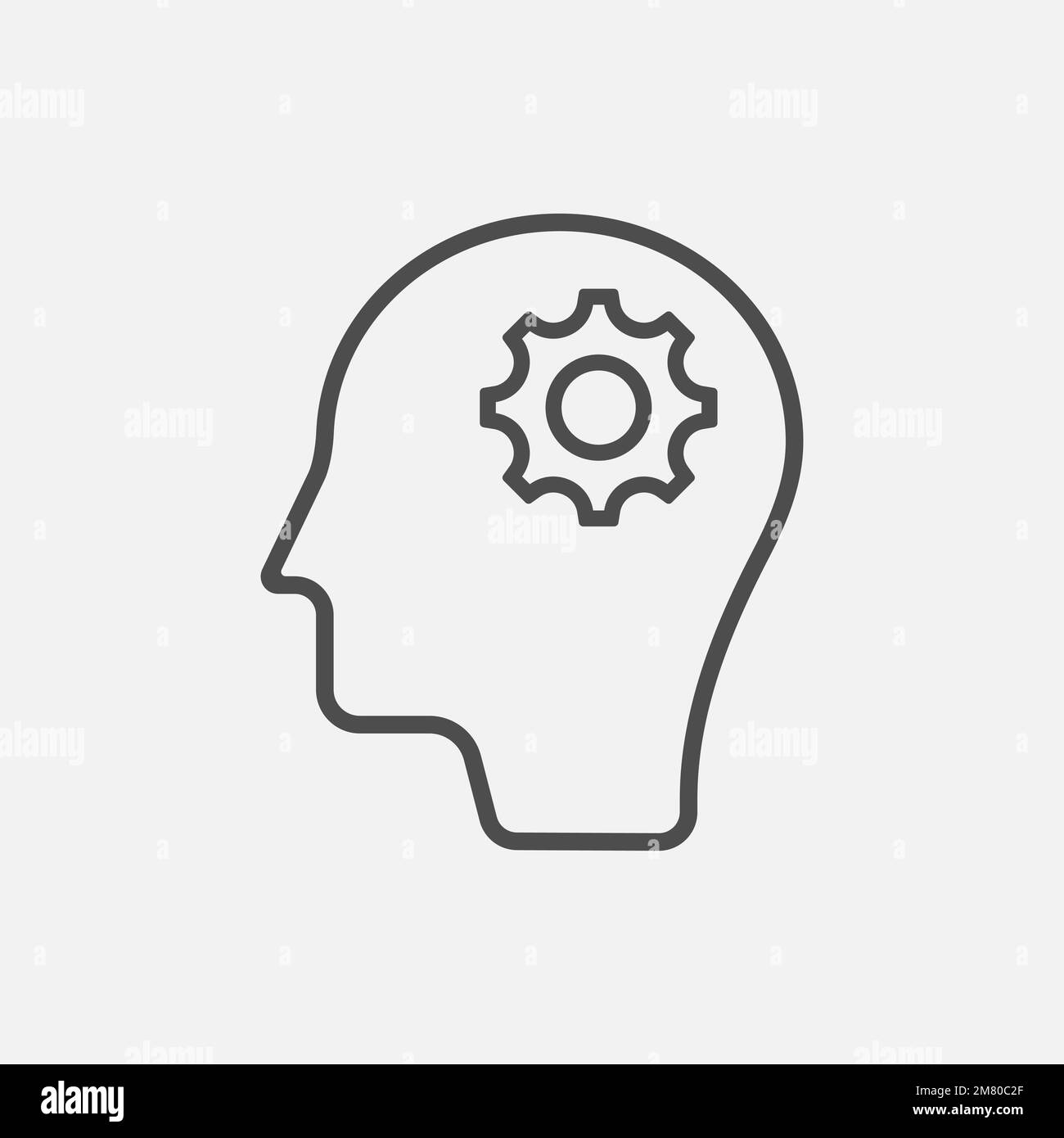 Head icon isolated on white background. Vector illustration. Eps 10 ...