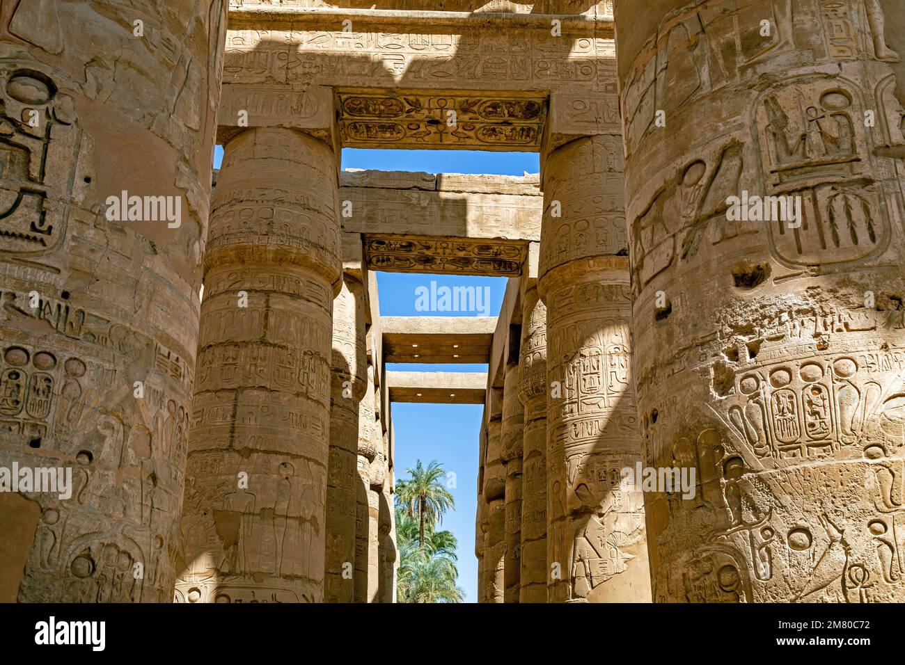 COLUMNS OF THE GREAT HYPOSTYLE HALL, PRECINCT OF AMUN-RE, TEMPLE OF ...