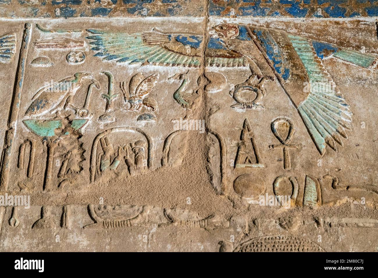 EGYPTIAN FALCON, SYMBOL OF THE GOD HORUS, EGYPTIAN HIEROGLYPHS ...