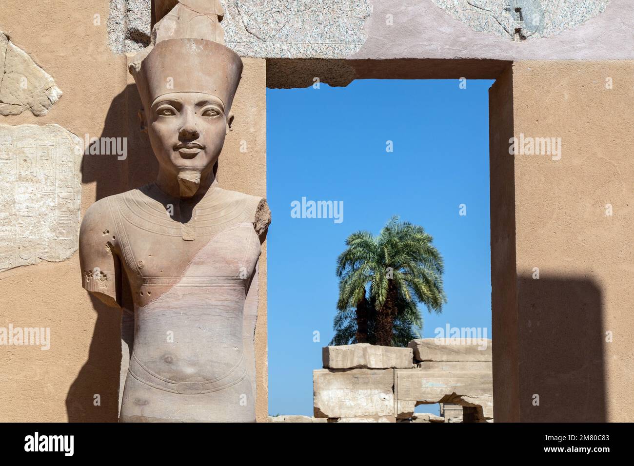 STATUE OF HAMUN-RA, PRECINCT OF AMUN-RE, GOD OF THEBES, MAIN DEITY IN ...