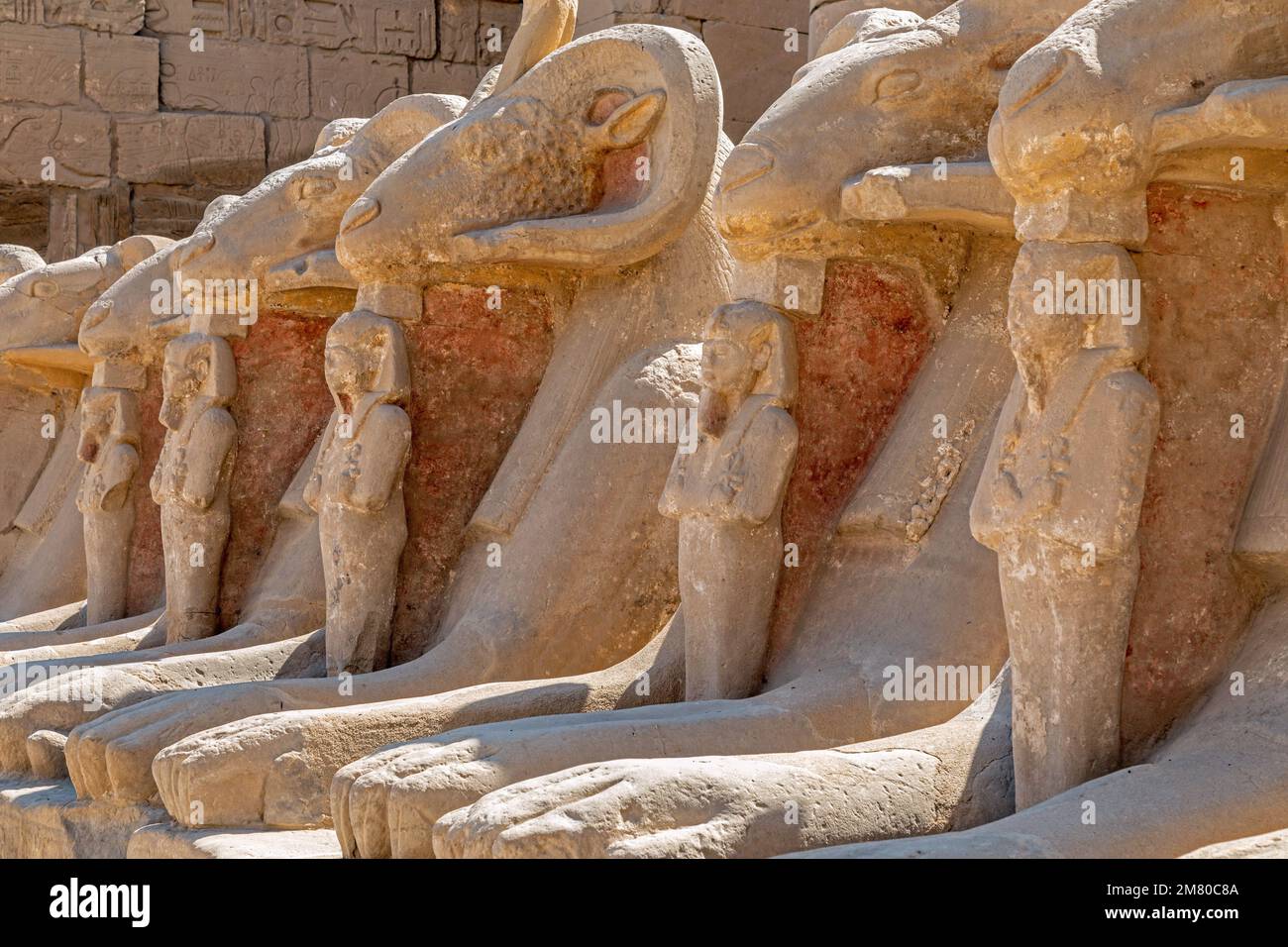 DROMOS, AVENUE OF GOAT-HEADED SPHINXES LEADING TO THE ENTRANCE OF THE ...