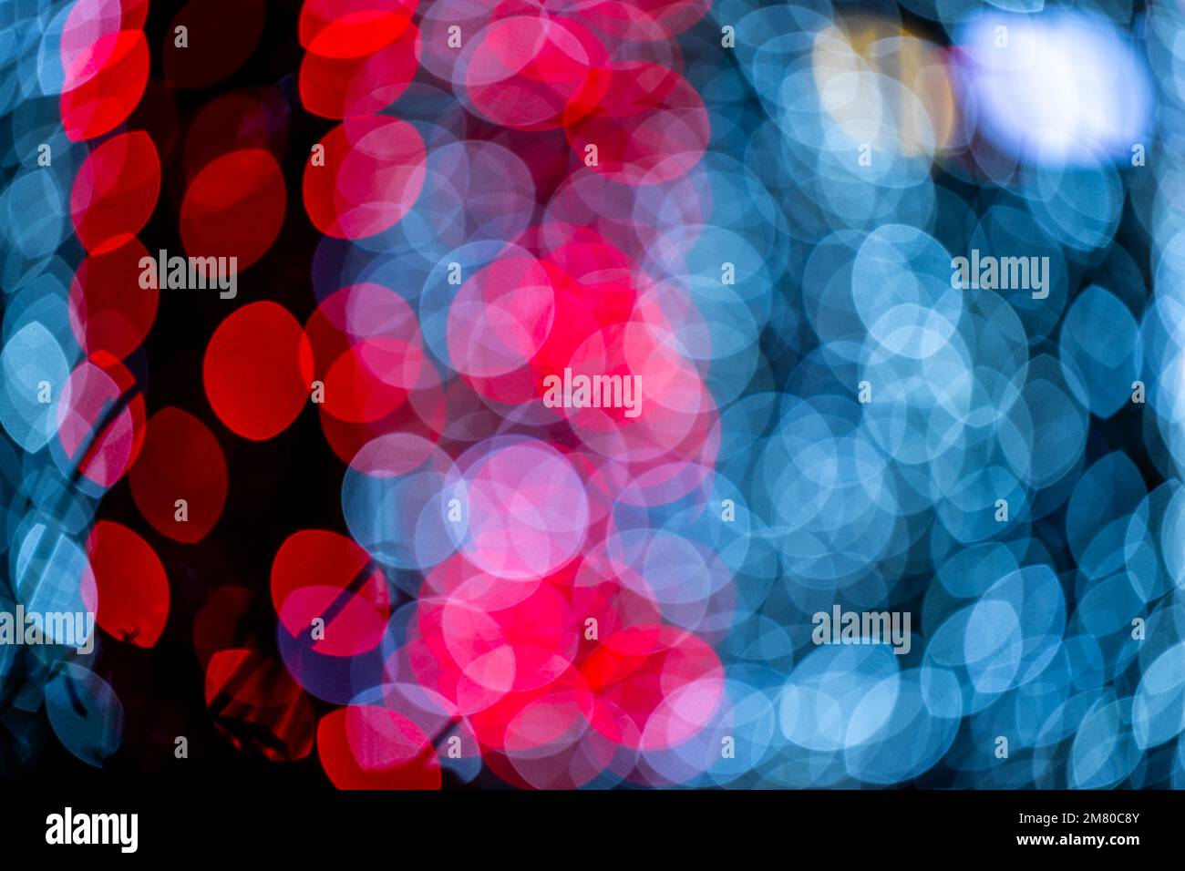 Blurred traces of lights and spots. Background full of unfocused ...