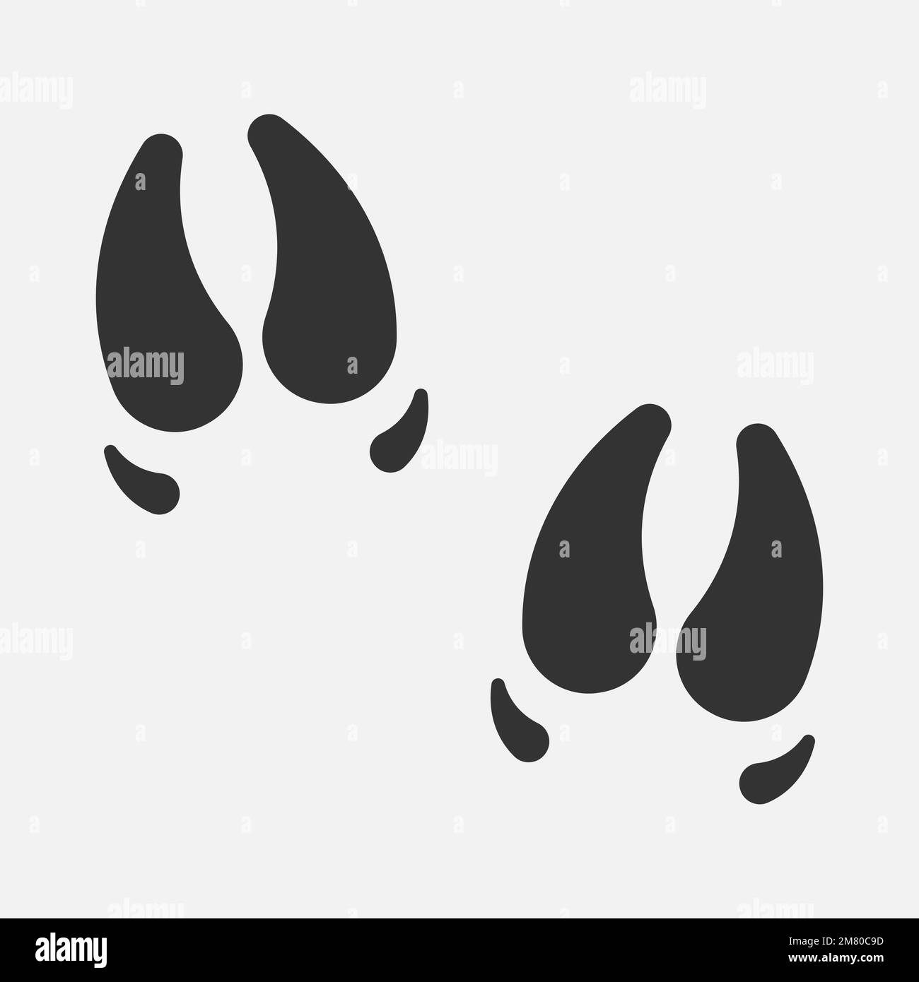 Pig step icon. Pig paw icon isolated on white background. Vector ...