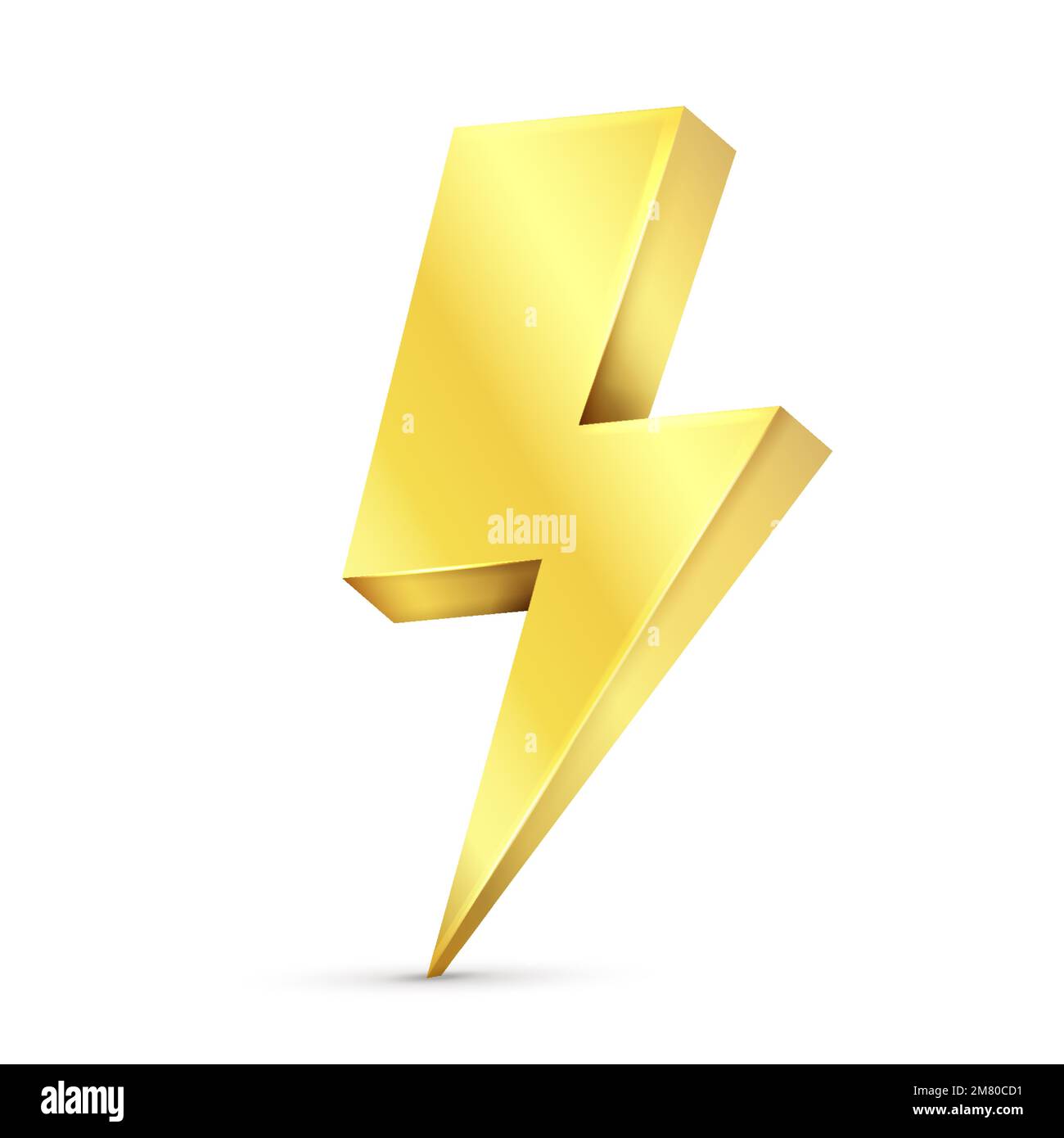 Lightning symbol 3d golden sign Stock Vector Images - Alamy