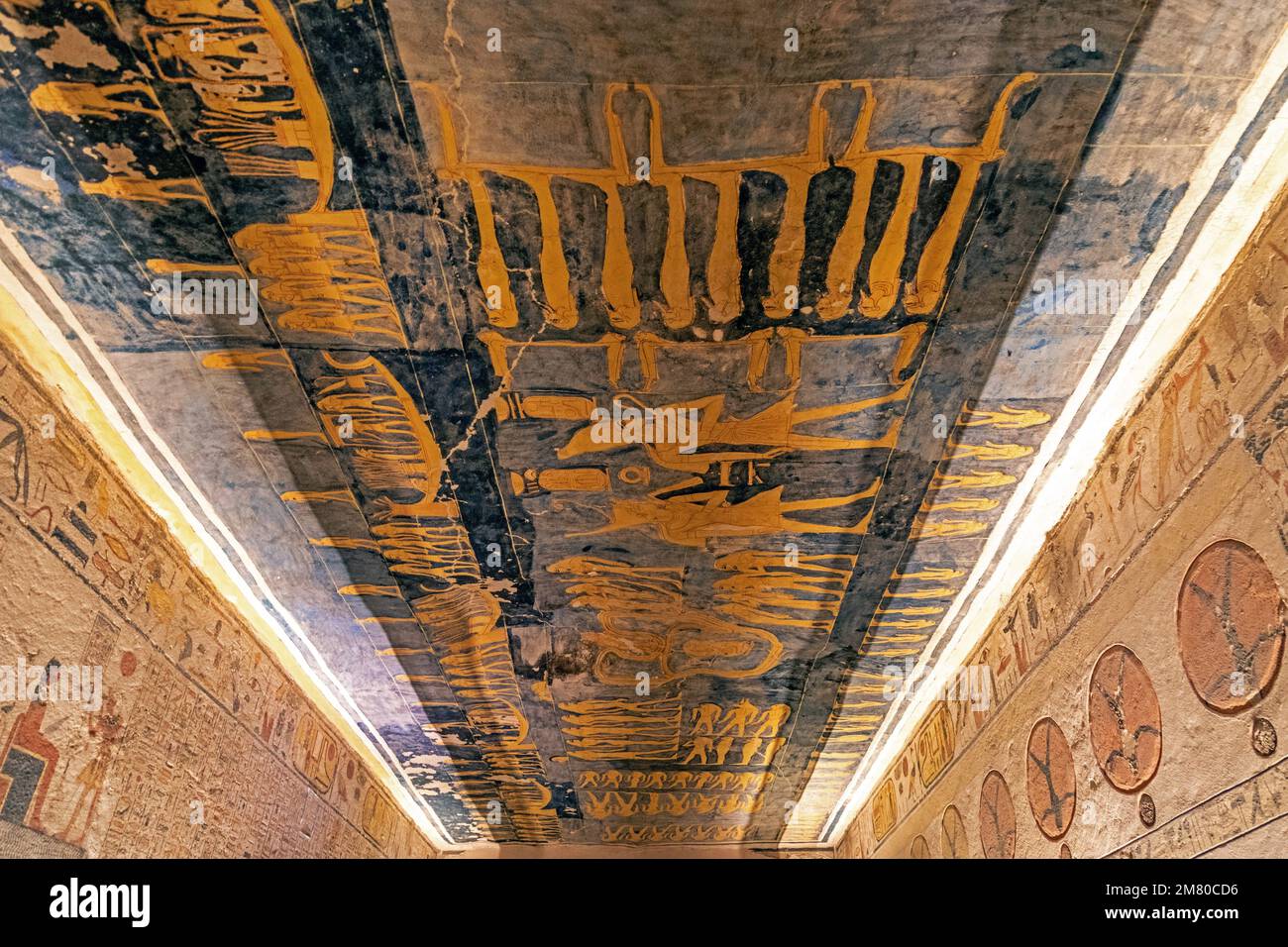 BAS-RELIEF AND FRESCOES PAINTED IN BRIGHT COLORS ILLUSTRATING THE BOOK ...