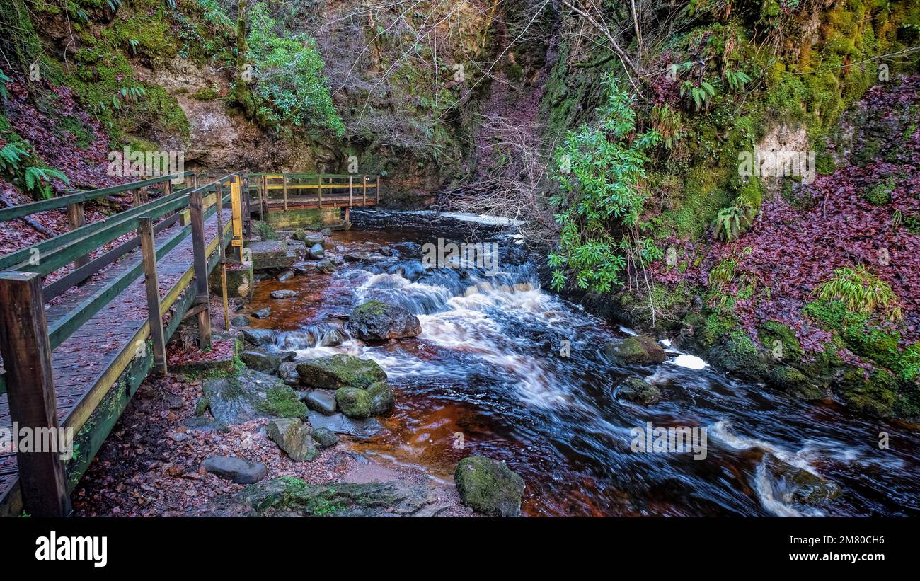 The Big Burn walk at Golspie in Sutherland Stock Photo - Alamy