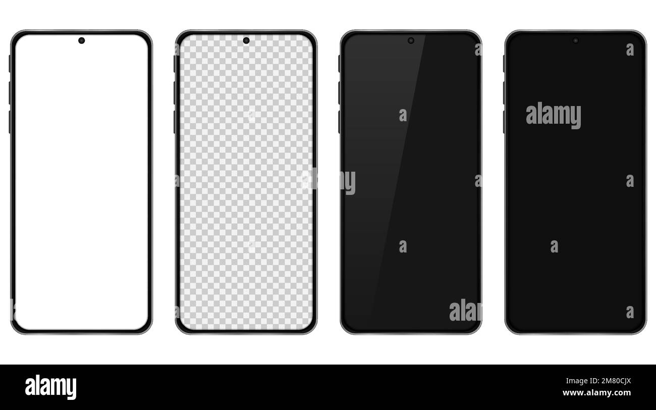 High quality realistic trendy no frame smartphone. Mockup phone for ...