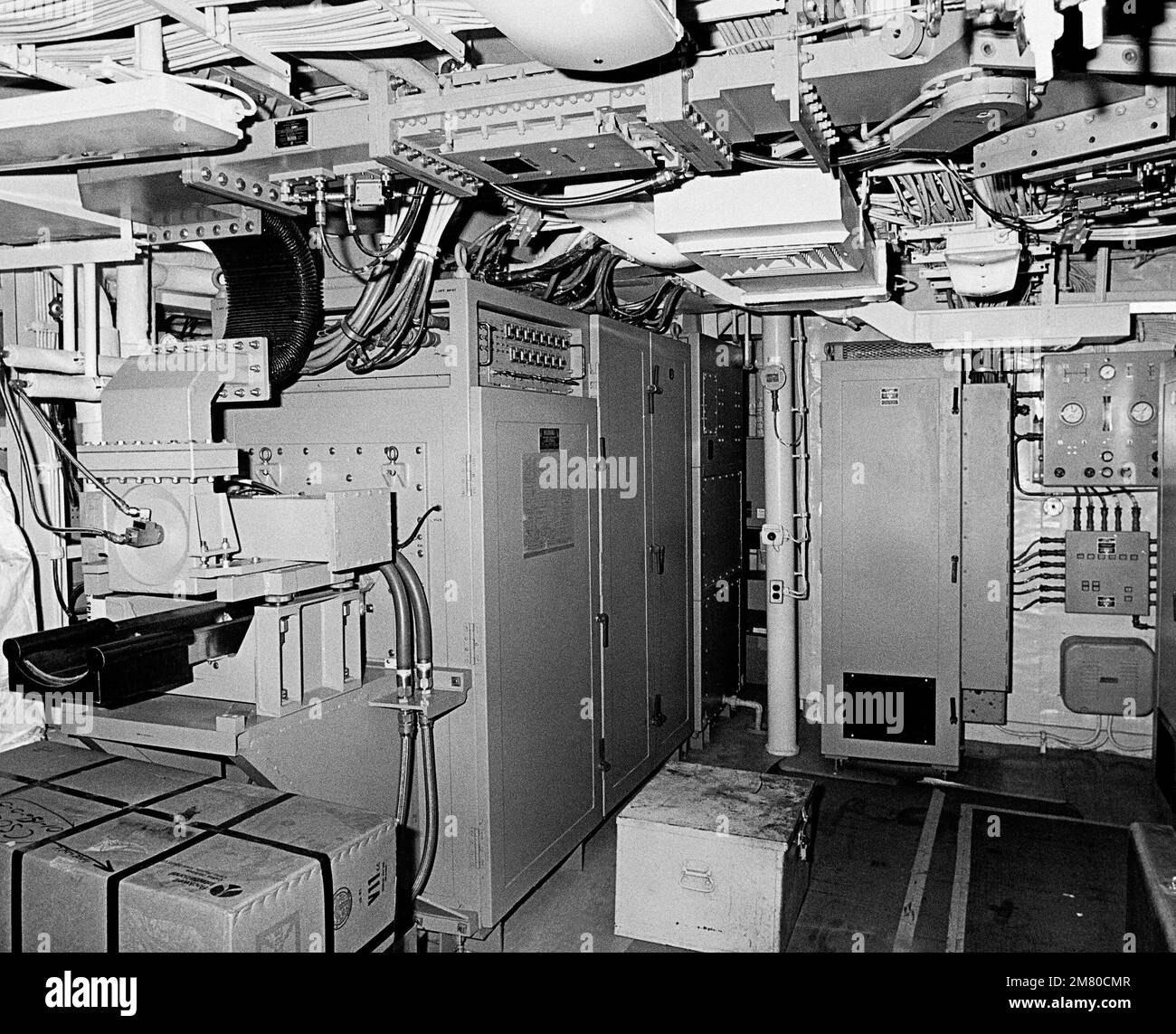 An interior view of the Radar/Identification Friend or Foe System ...