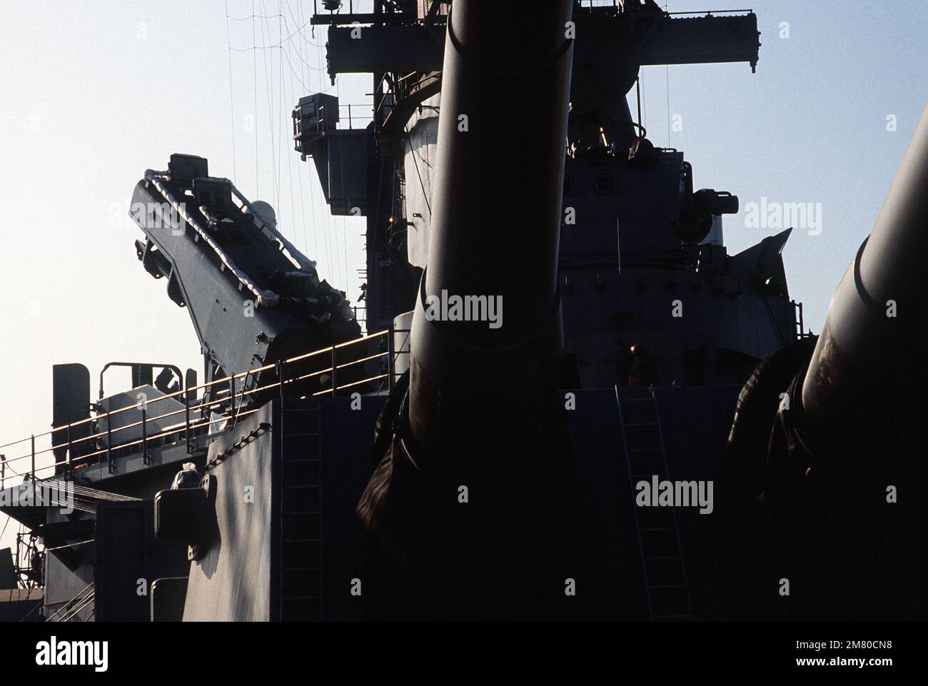 A view of a Tomahawk cruise missile armored box launcher mounted on the ...