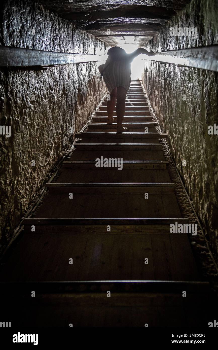 STEEP STAIRS LEADING TO THE TOMB OF KAGEMNI, VIZIER DURING THE REIGN OF ...