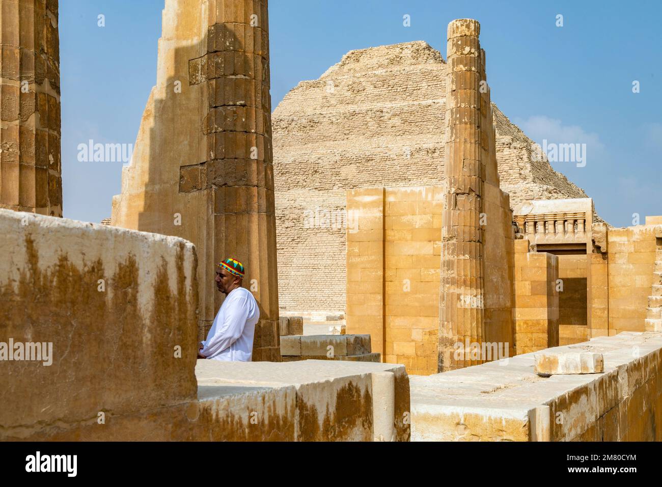 RUINS OF THE TEMPLE AND THE STEP PYRAMID OF DJOSER, THE OLDEST EDIFICE ...