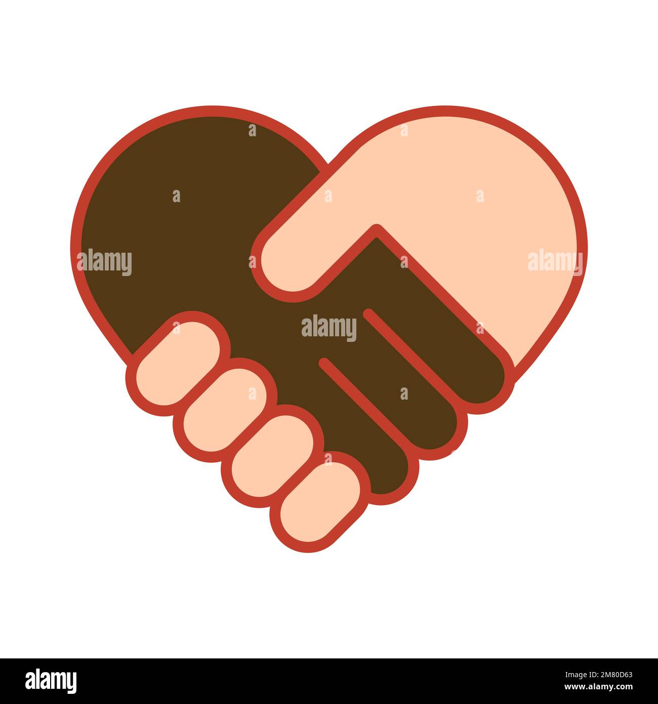 Heart Shaped Handshake Icon. Vector illustration. Eps 10 Stock Vector ...