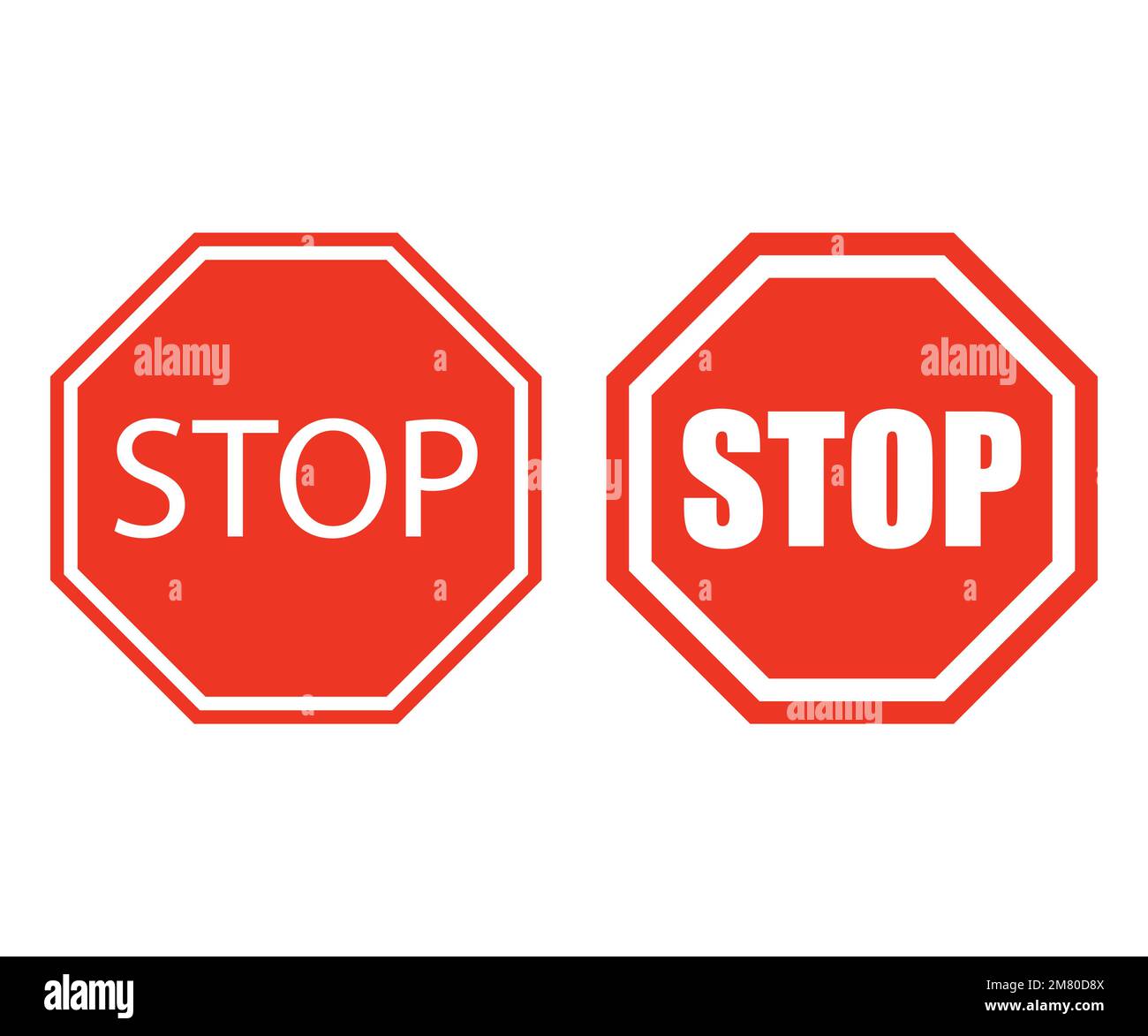 Stop sign. Stop icon isolated on white background. Vector illustration ...